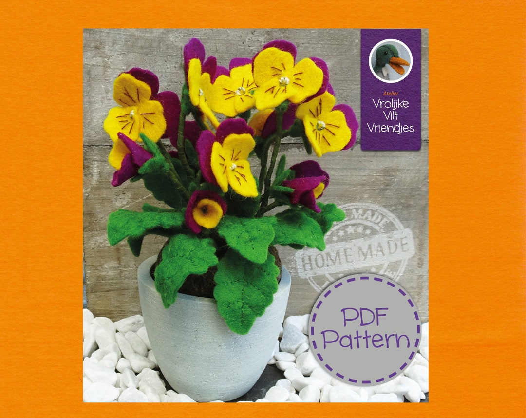 Felt Pansies PDF Felt Pattern - Etsy