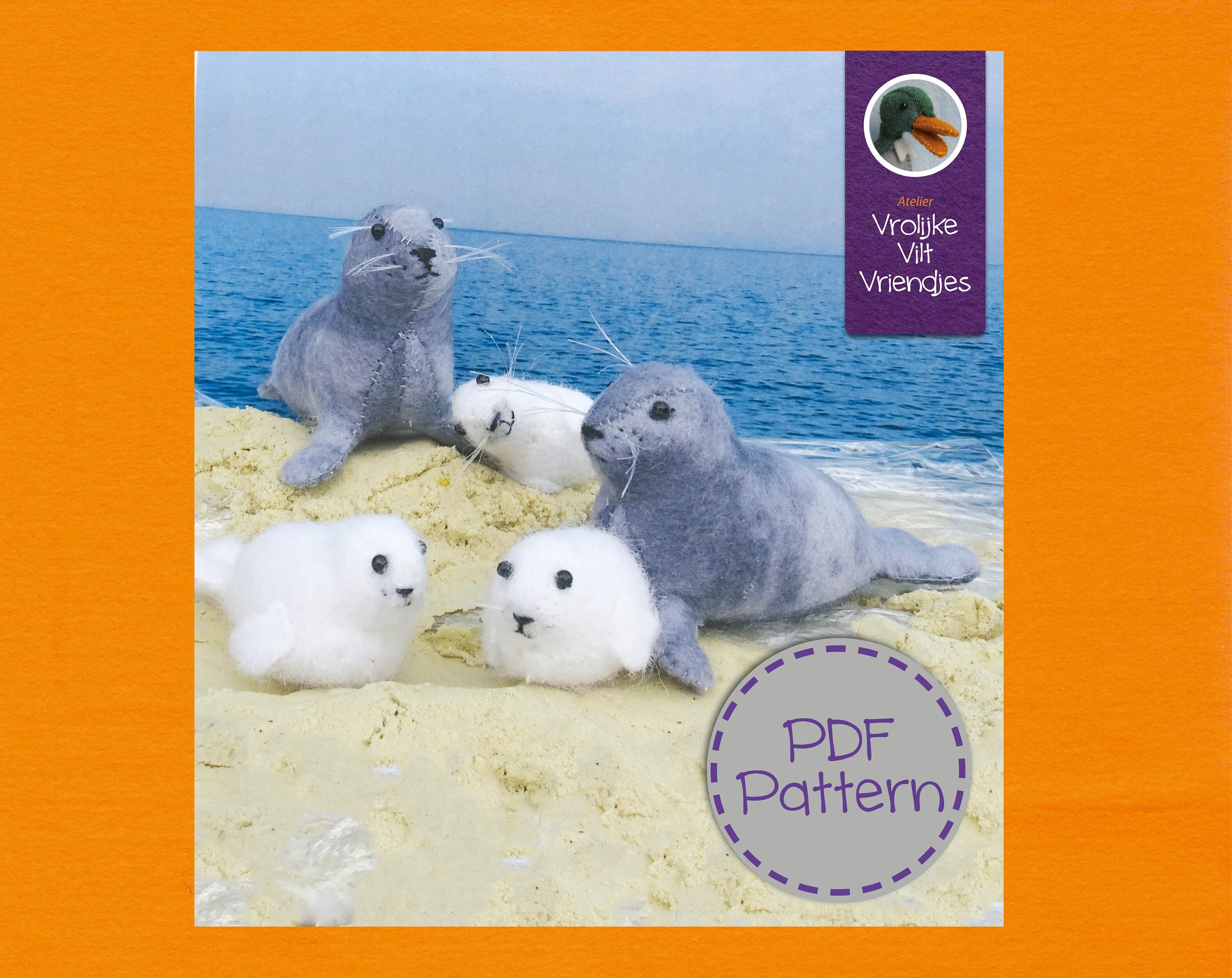 Seals With Young PDF Pattern - Etsy