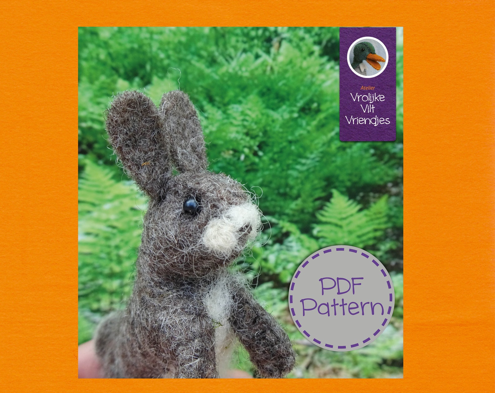 Felt Bunny PDF Pattern & Tutorial in English | Etsy