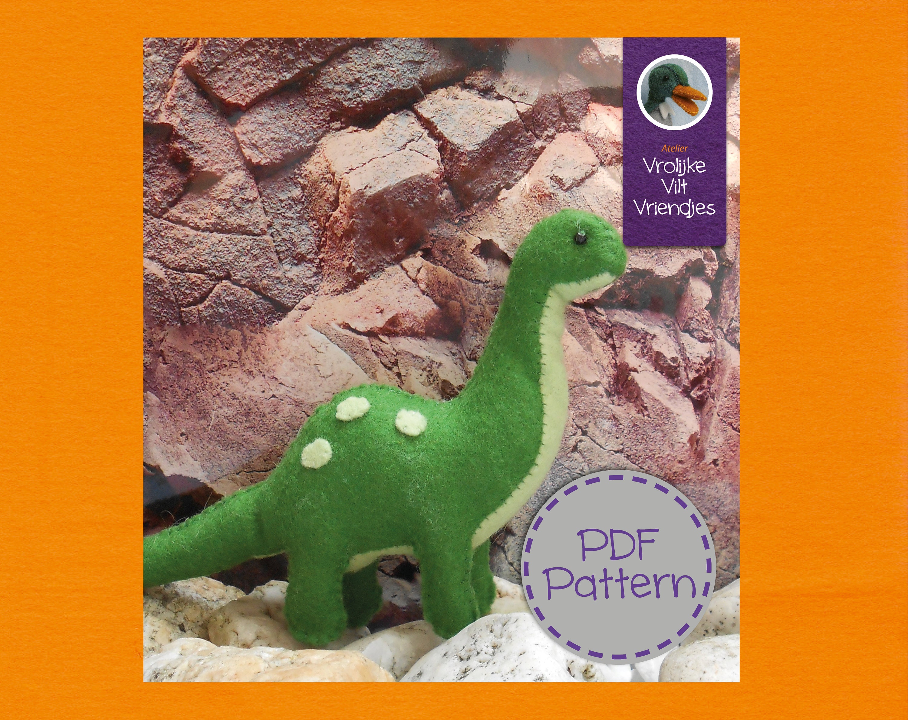 Dinosaur Pdf Pattern - Etsy