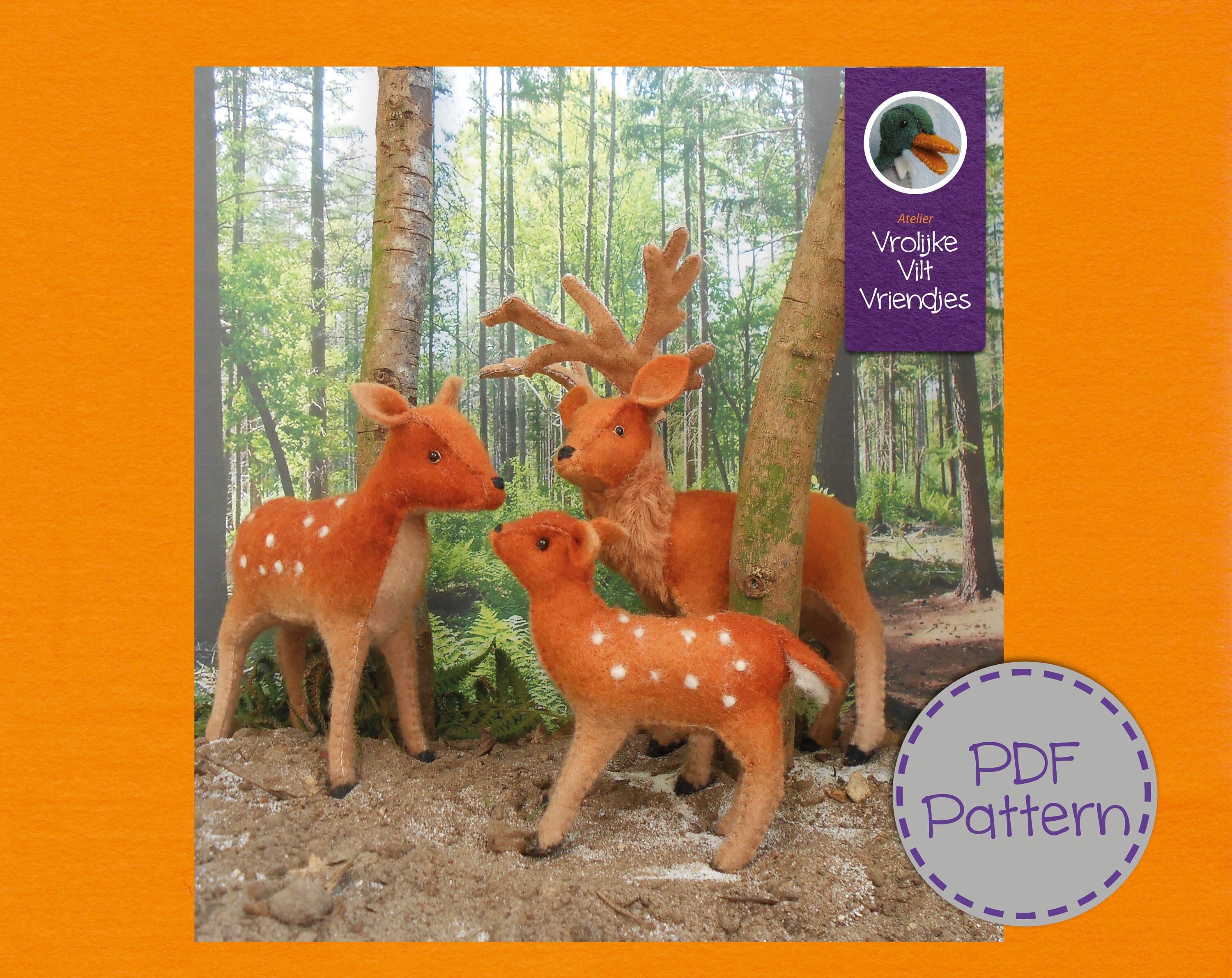 Deer in the Woods PDF Pattern - Etsy