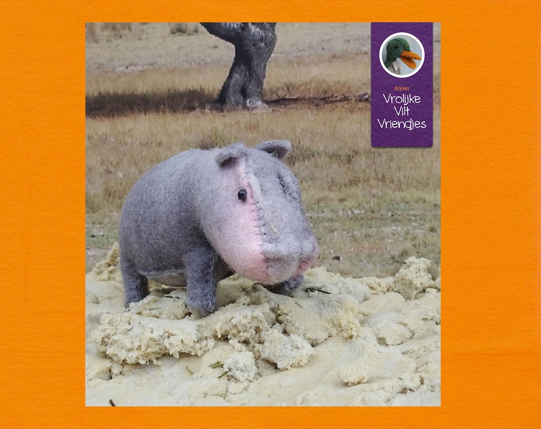 Hippo PDF Felt Pattern - Etsy