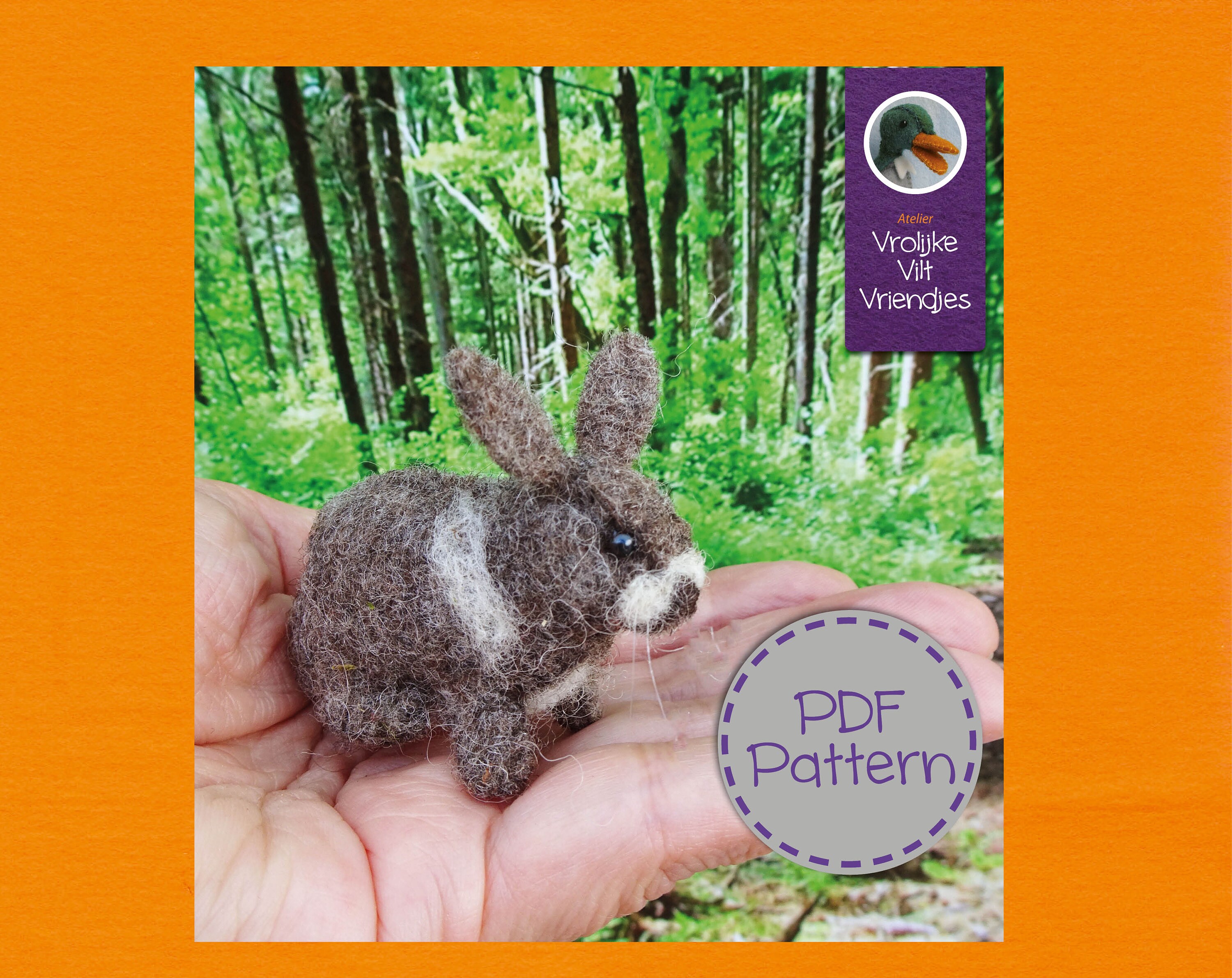 Felt Bunny PDF Pattern & Tutorial in English - Etsy