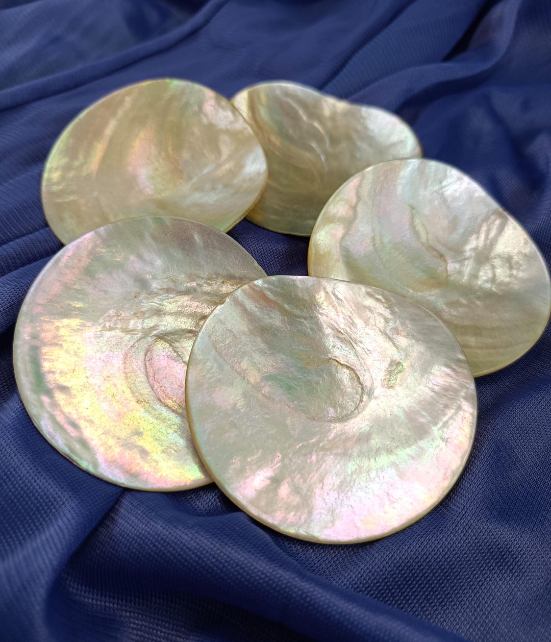 Disc, Medallion Real Mother of Pearl 57mm 5pcs Decoration, DIY, Crafts ...