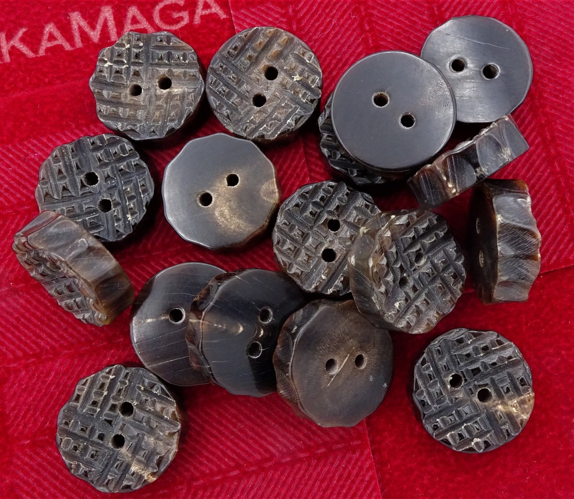 Real Horn Buttons 18mm 6pcs Knitwear, Jacket, Dress, Diy Man, Woman ...