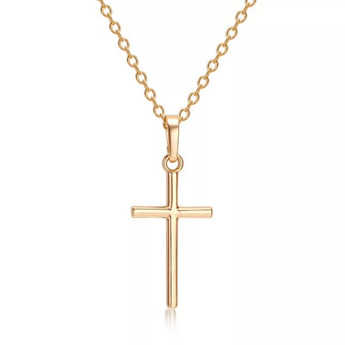 Cross Necklace / Gold or Silver Finish / Simple / Styles 2 Wear ...