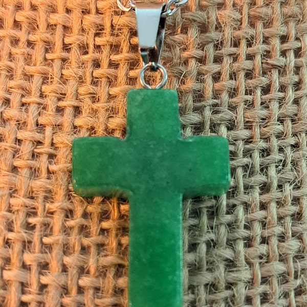 Jade Cross Necklace - Etsy