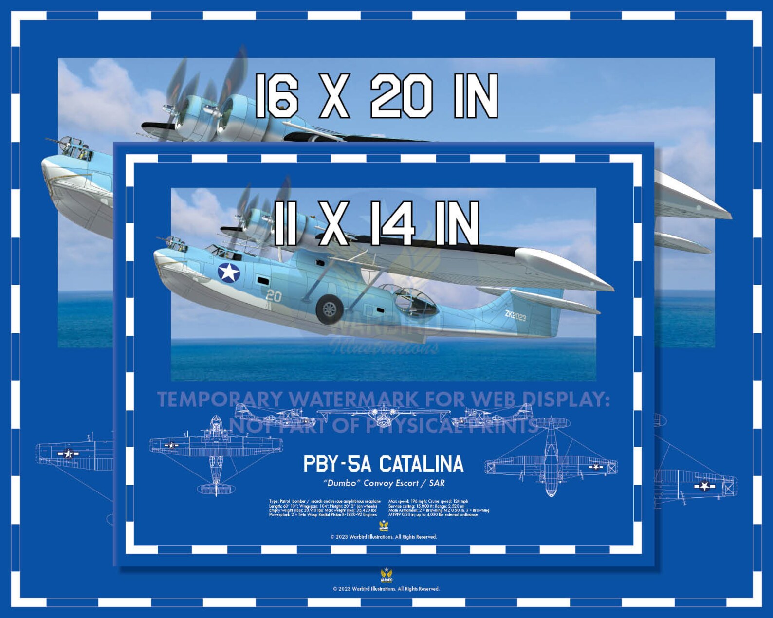 Consolidated PBY Catalina WW2 Aviation Art Blueprint "dumbo" - Etsy