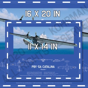 Consolidated PBY Catalina WW2 Aviation Art Blueprint - Etsy