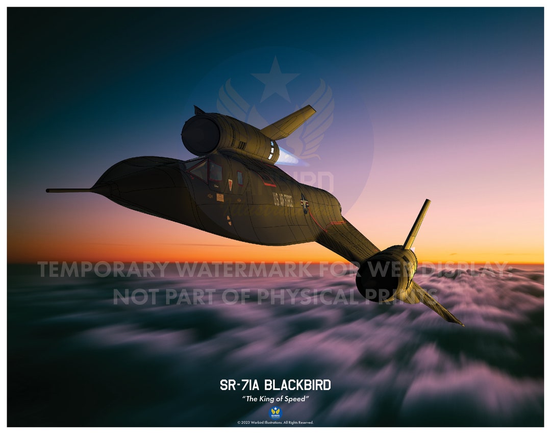 Lockheed SR-71 Blackbird Aviation Art Print "the King of Speed", Flight ...
