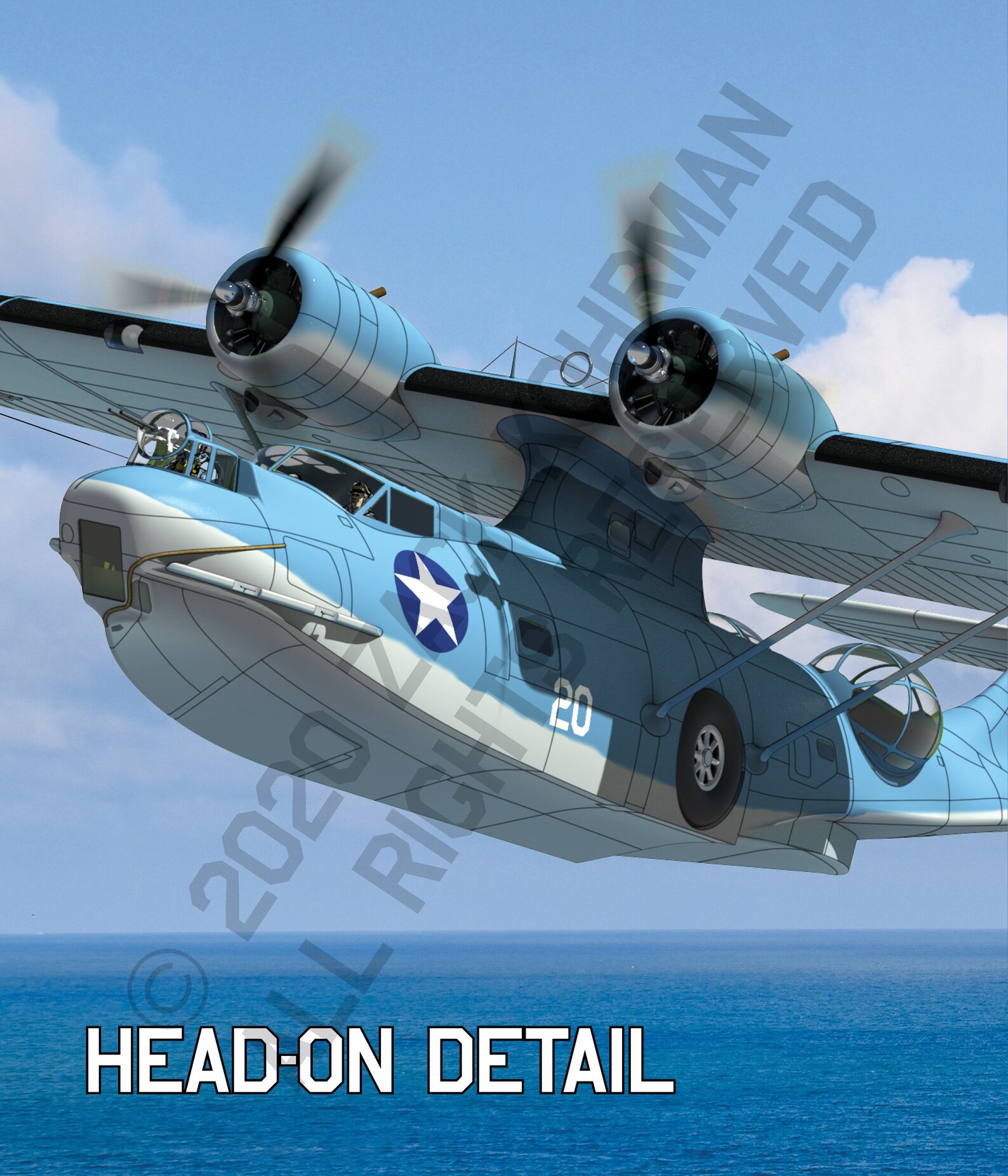 Consolidated PBY Catalina WW2 Aviation Art Blueprint - Etsy