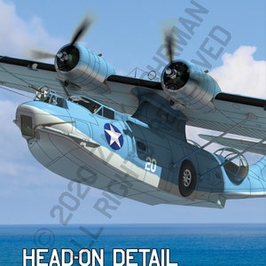 Consolidated PBY Catalina WW2 Aviation Art Blueprint - Etsy