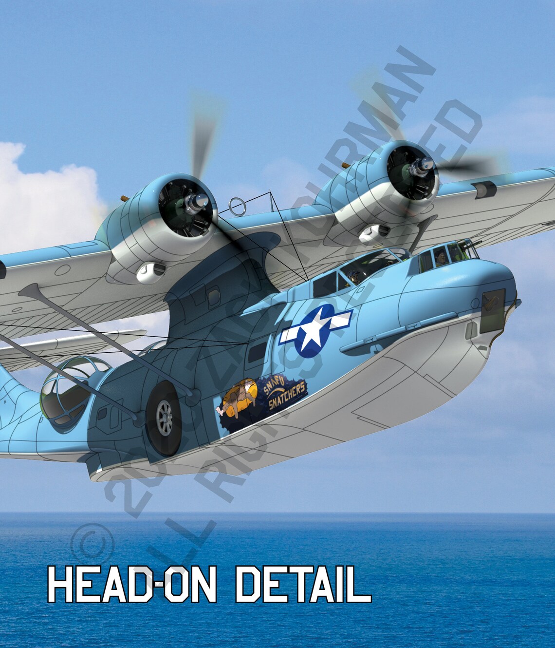 Consolidated PBY Catalina WW2 Aviation Art Blueprint - Etsy