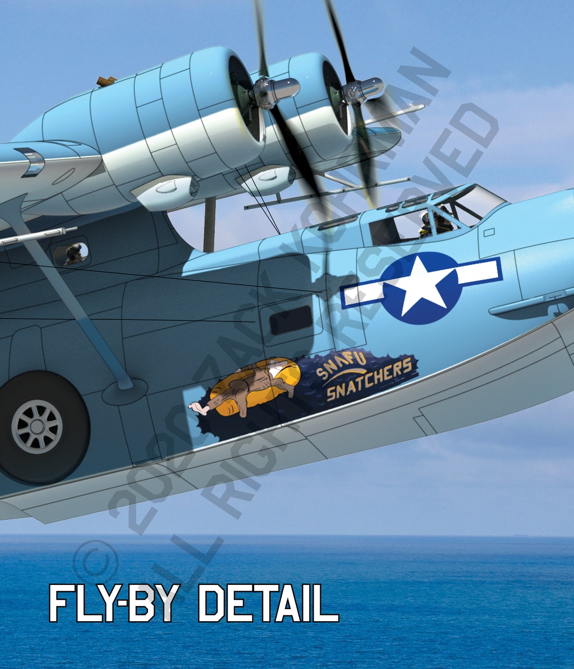 Consolidated PBY Catalina WW2 Aviation Art Blueprint - Etsy