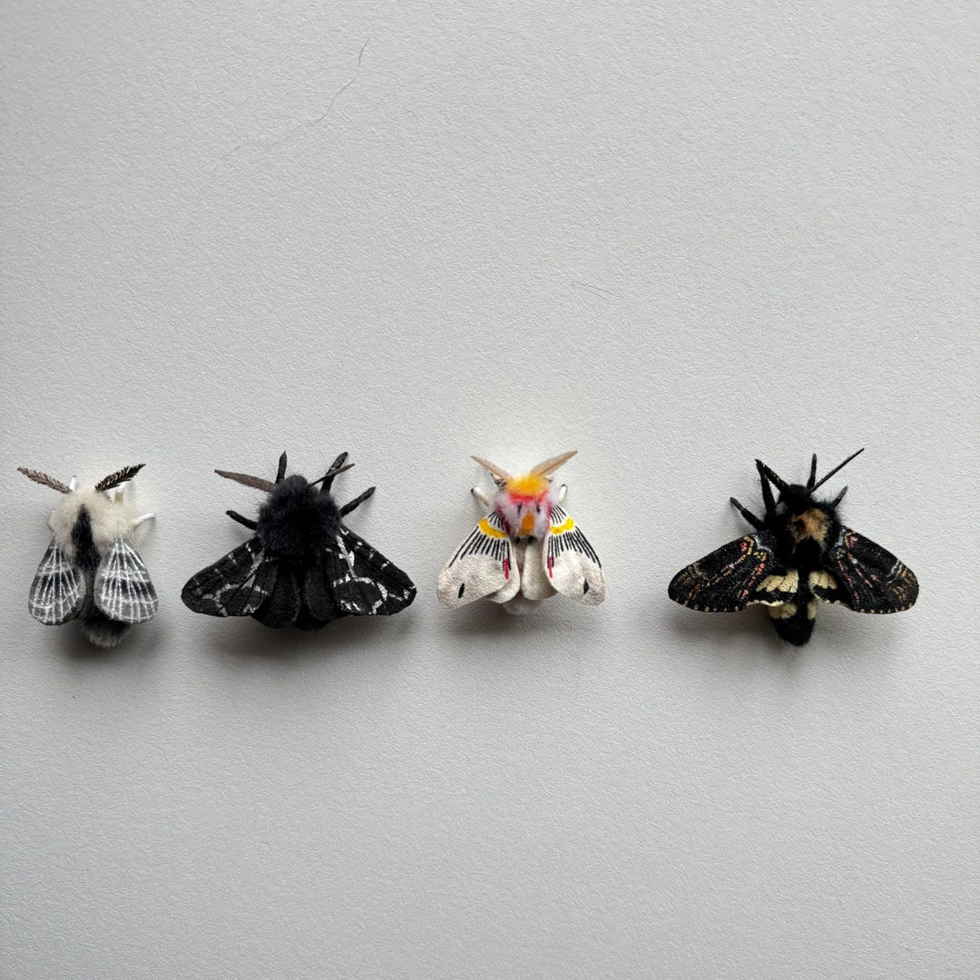 Puppies, Needle Felted, Moth Figurine, Decoration, Handmade, Posable ...