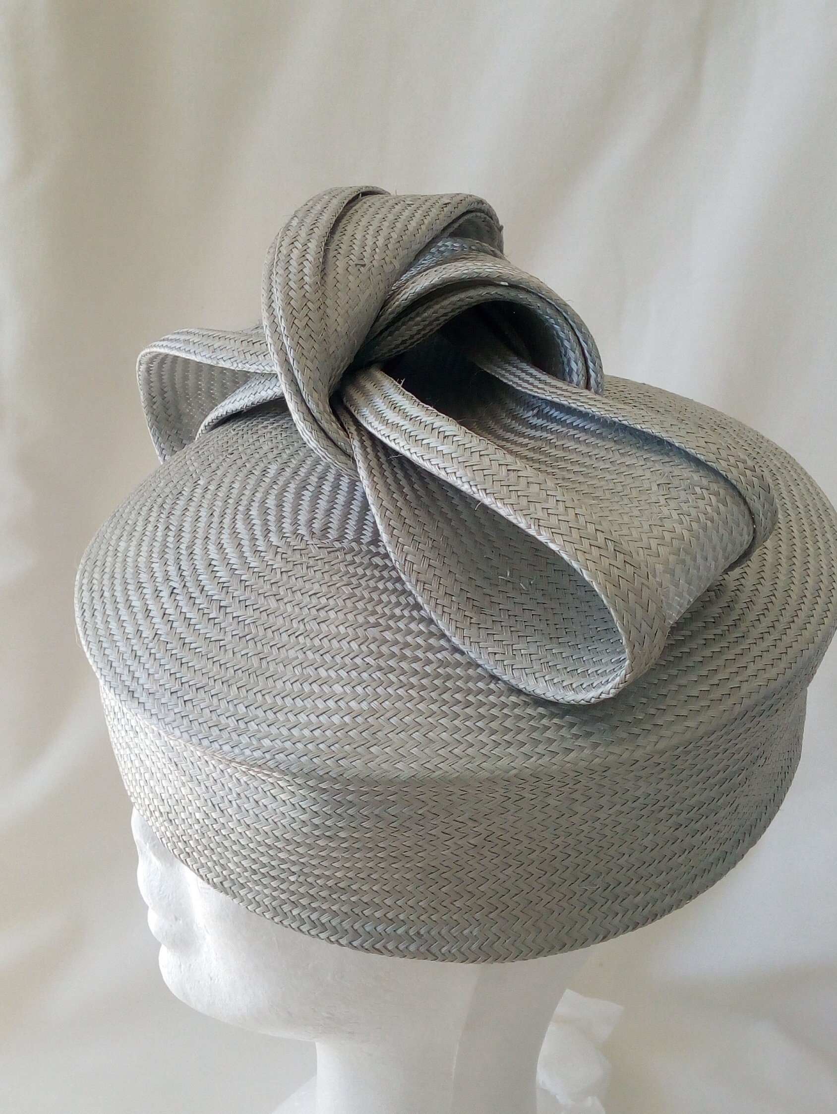 Silver Grey Straw Hat - Etsy