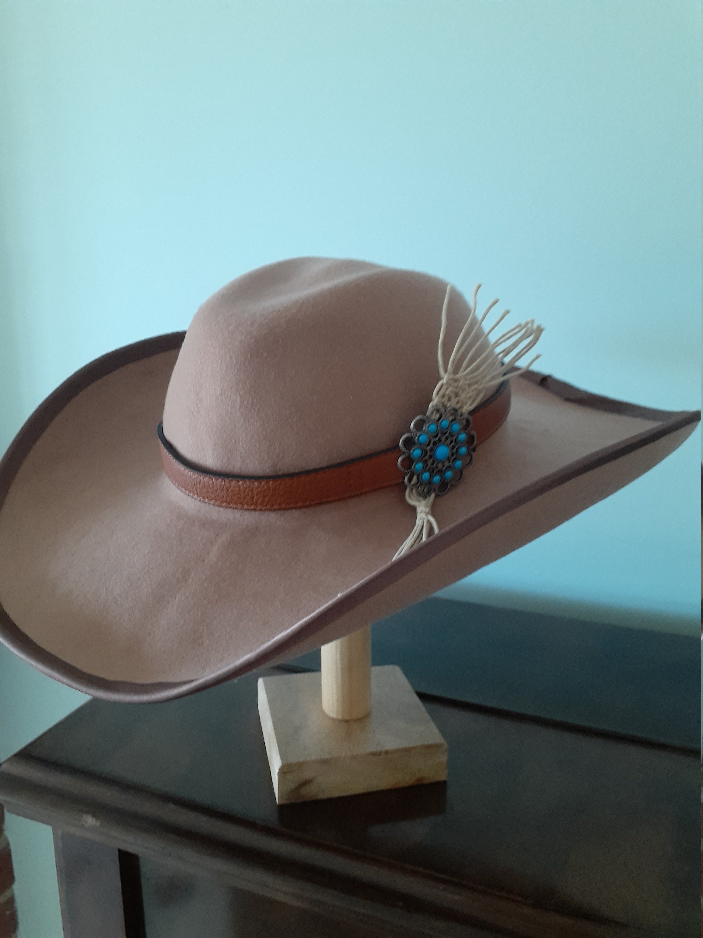 Tan Felt Cowboy Hat - Etsy