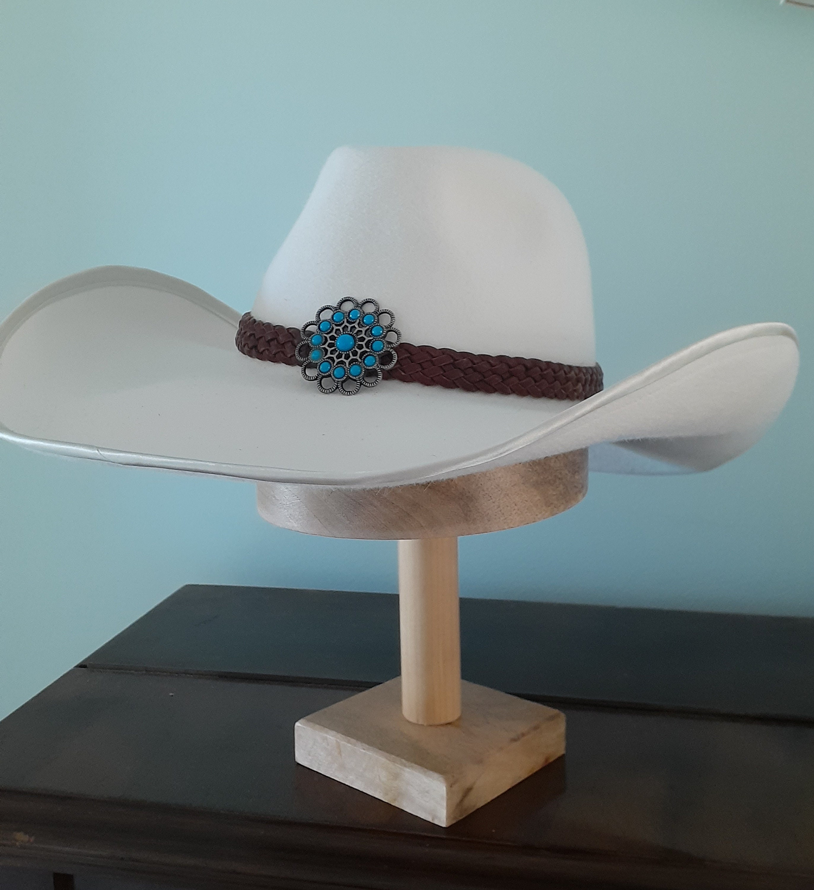 Winter White Felt Cowboy Hat - Etsy