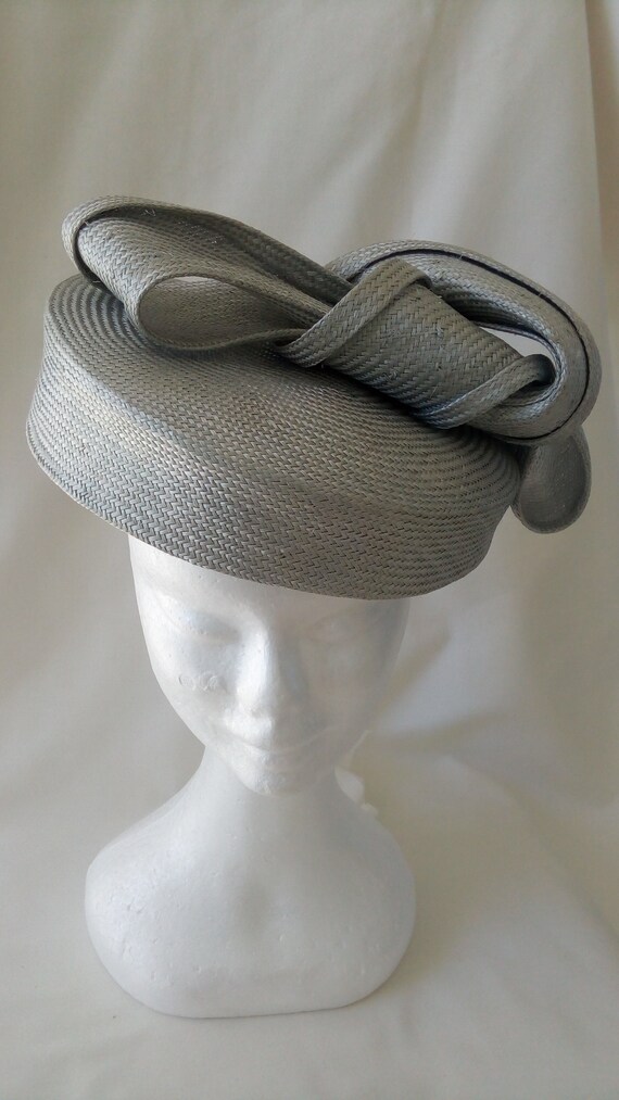Silver Grey Straw Hat | Etsy