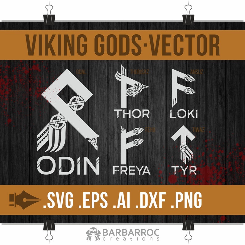 Rune Gods Viking, Viking Gods, Vector Design, Image, Icon, SVG EPS DXF ...