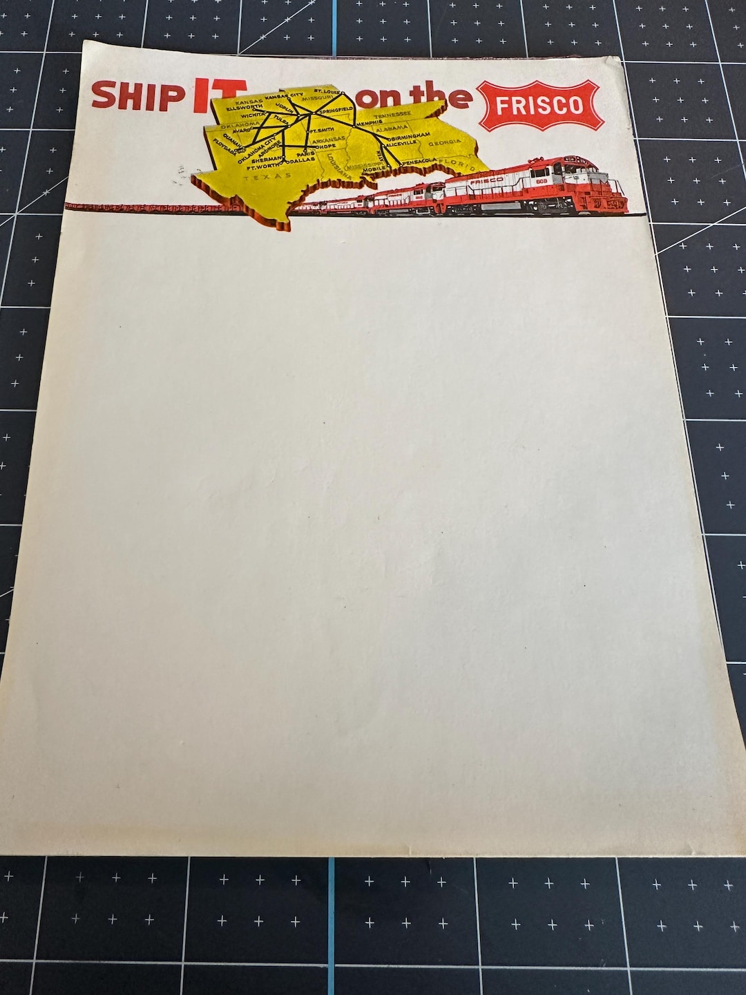 Vintage Notepad Paper Ship It on the Frisco Set of 5 - Etsy