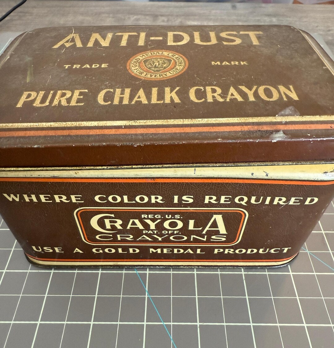 Vintage Crayola “anti-dust Pure Chalk Crayon” Tin – Binney & Smith Co ...
