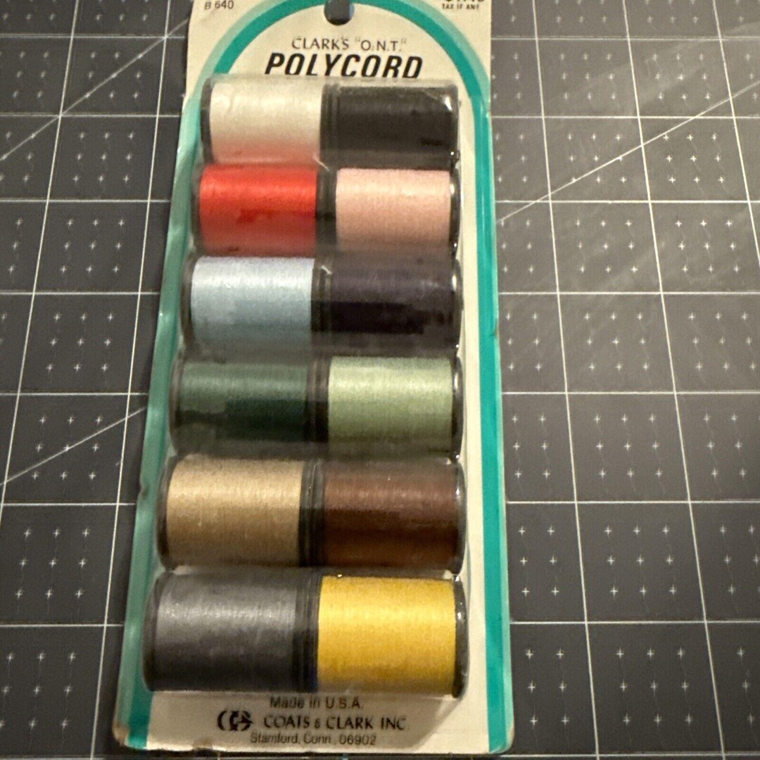 Vintage Clarks Poly Cord Thread Pack of 12 - Etsy