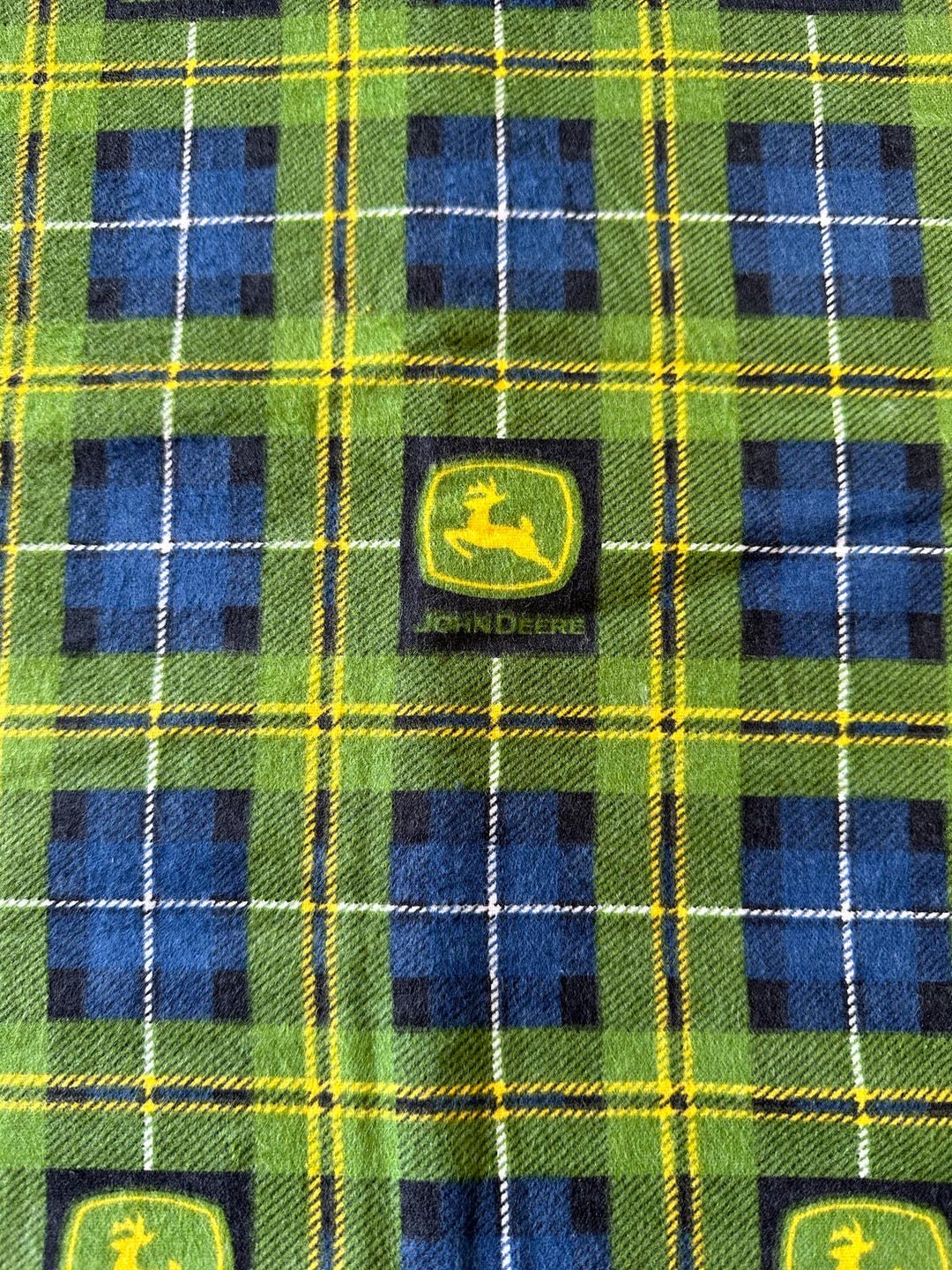 Daisy Kingdom John Deere Plaid Flannel Fabric 42 X 1 3/8 - Etsy