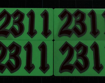 Firefighter Helmet Stickers Numbers - Etsy
