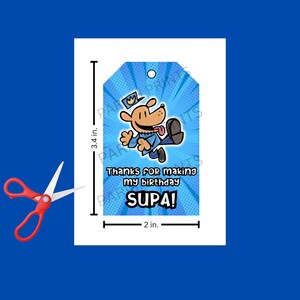 Printable Dogman Thank You/gift Tag Cards, Dog Man Theme, Instant ...