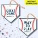 Baseball Game Day Treat Tag Printable, Game Day Snack Tag, Baseball ...