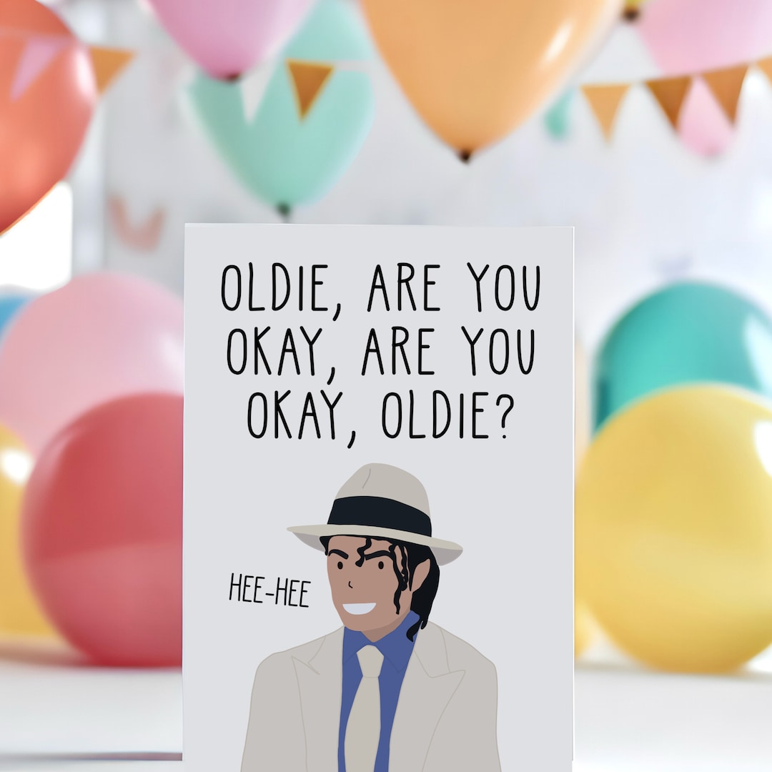 Funny Michael Jackson Inspired Birthday Card - Birthday Gift - Etsy