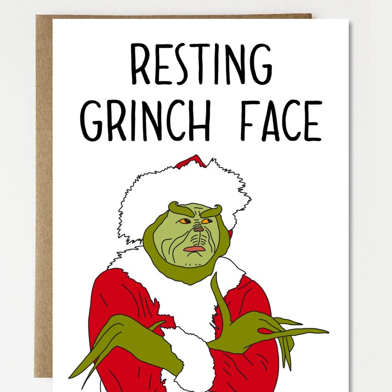Grinch Christmas Card - Etsy