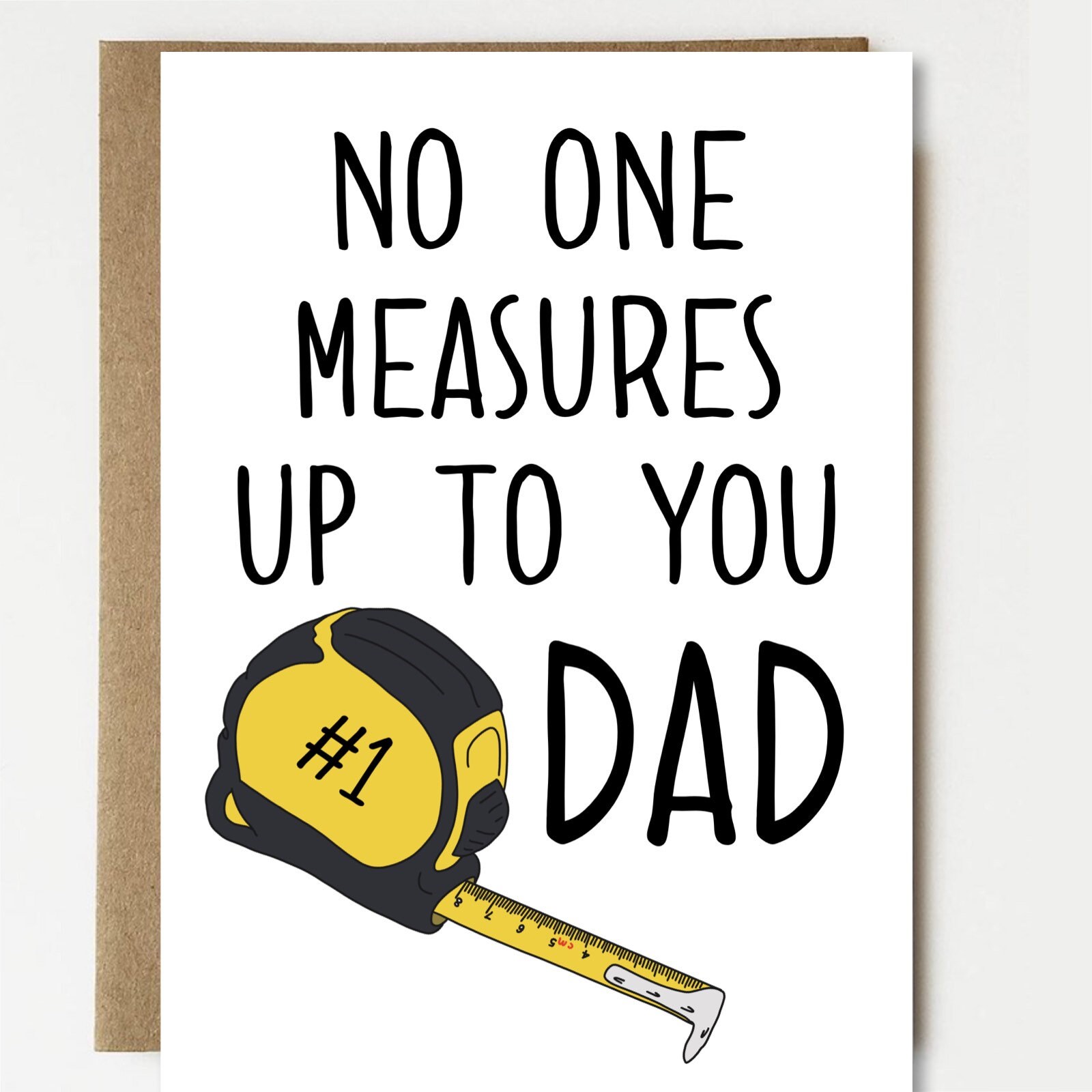 No One Measures up to You Fathers Day Card Parody Funny Card - Etsy