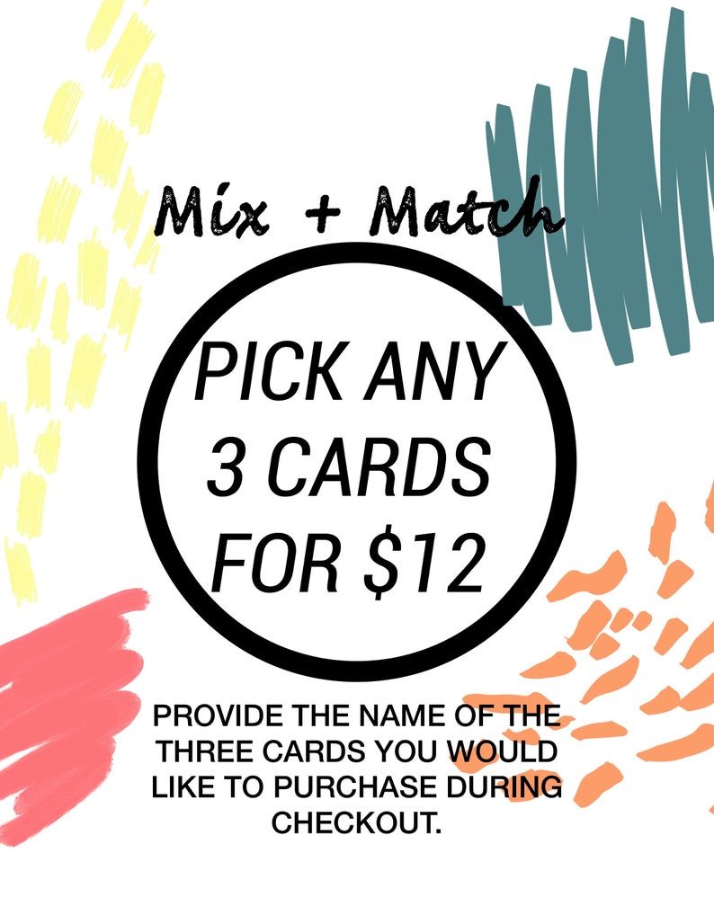 Greeting Card Set - Mix and Match Any 3 Cards - Etsy