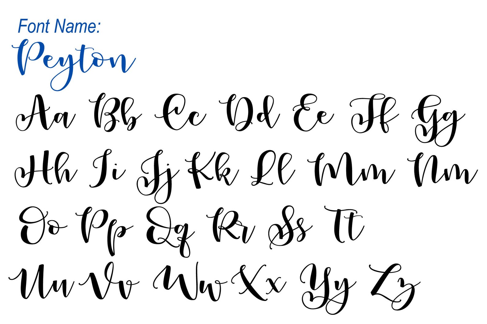 PEYTON Script Font Wooden Name Sign Boy Girl Nursery Name Sign | Etsy