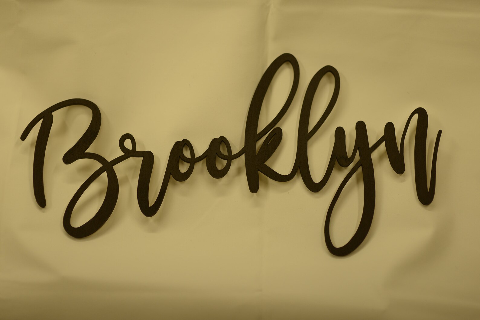 BROOKLYN Script Font Wooden Name Sign Boy Girl Nursery Name - Etsy