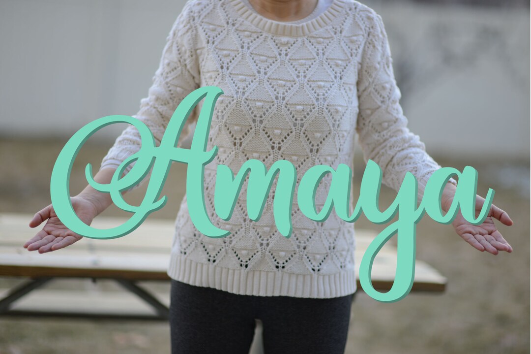 AMAYA Script Font Wooden Name Sign Boy Girl Nursery Name Sign - Etsy UK