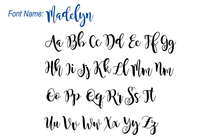 MADELYN Script Font Wooden Name Sign Boy Girl Nursery Name | Etsy