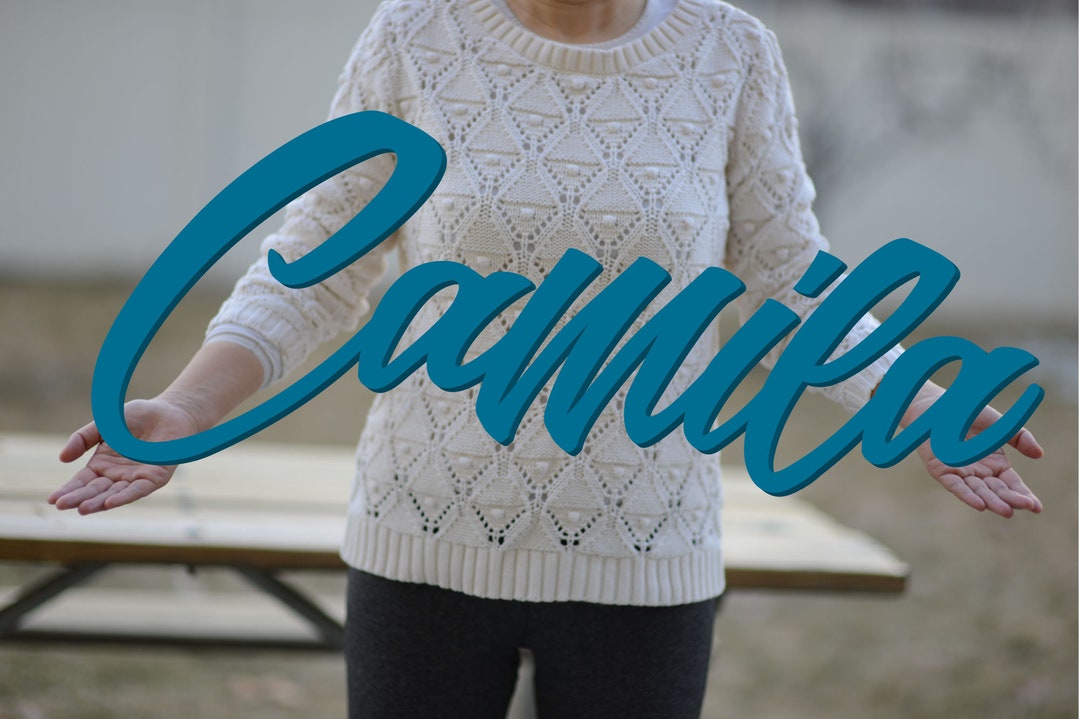 Buy CAMILA Script Font Wooden Name Sign Boy Girl Nursery Name Sign ...