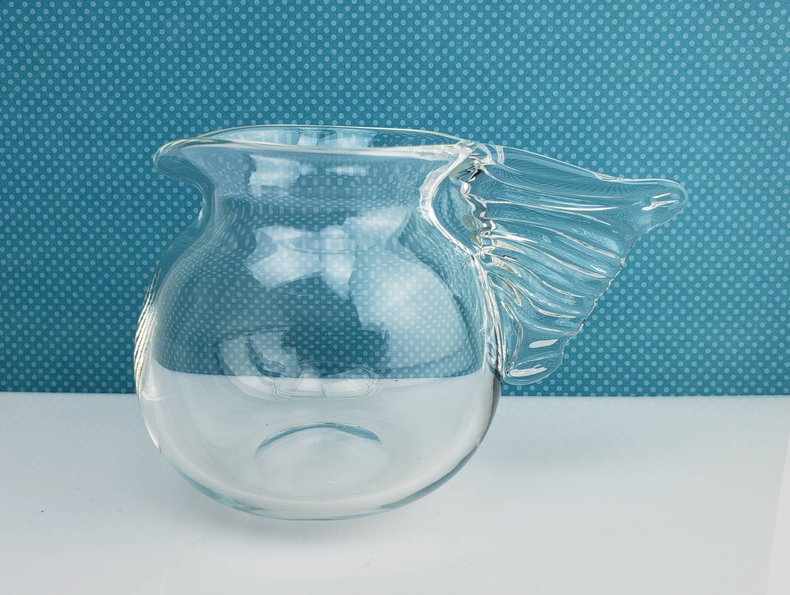 Steven Newell Art Glass Wing Juglet Clear Jug Pitcher Creamer | Etsy