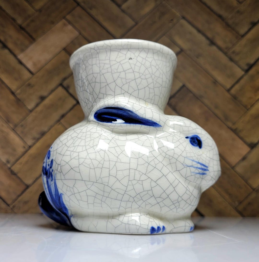 Dedham Pottery Arts and Crafts Bunny Rabbit Egg Cup by the Potting Shed ...