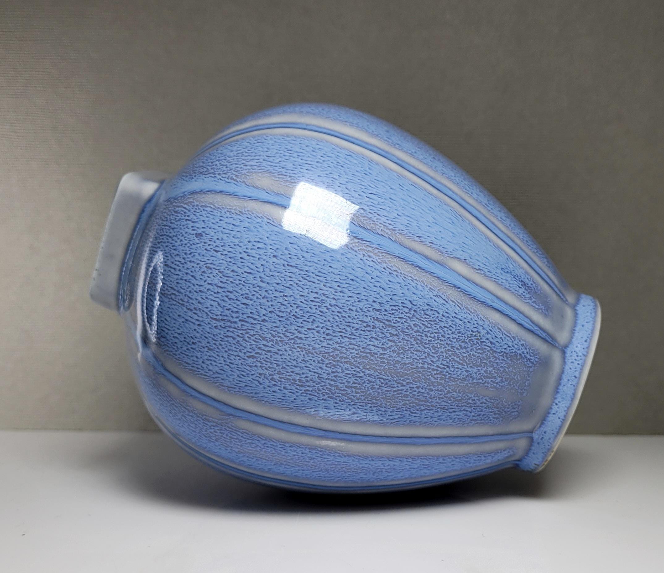 1940s Carillon China Art Deco Art Pottery Vase in a Glossy Blue Flambe ...