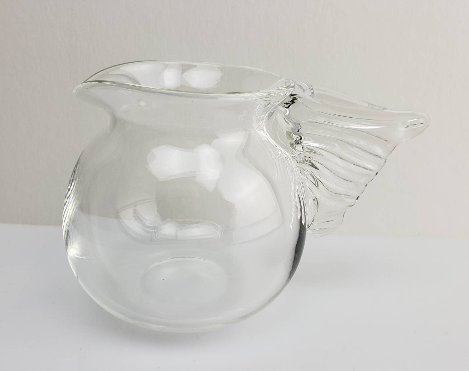 Steven Newell Art Glass Wing Juglet Clear Jug Pitcher Creamer | Etsy