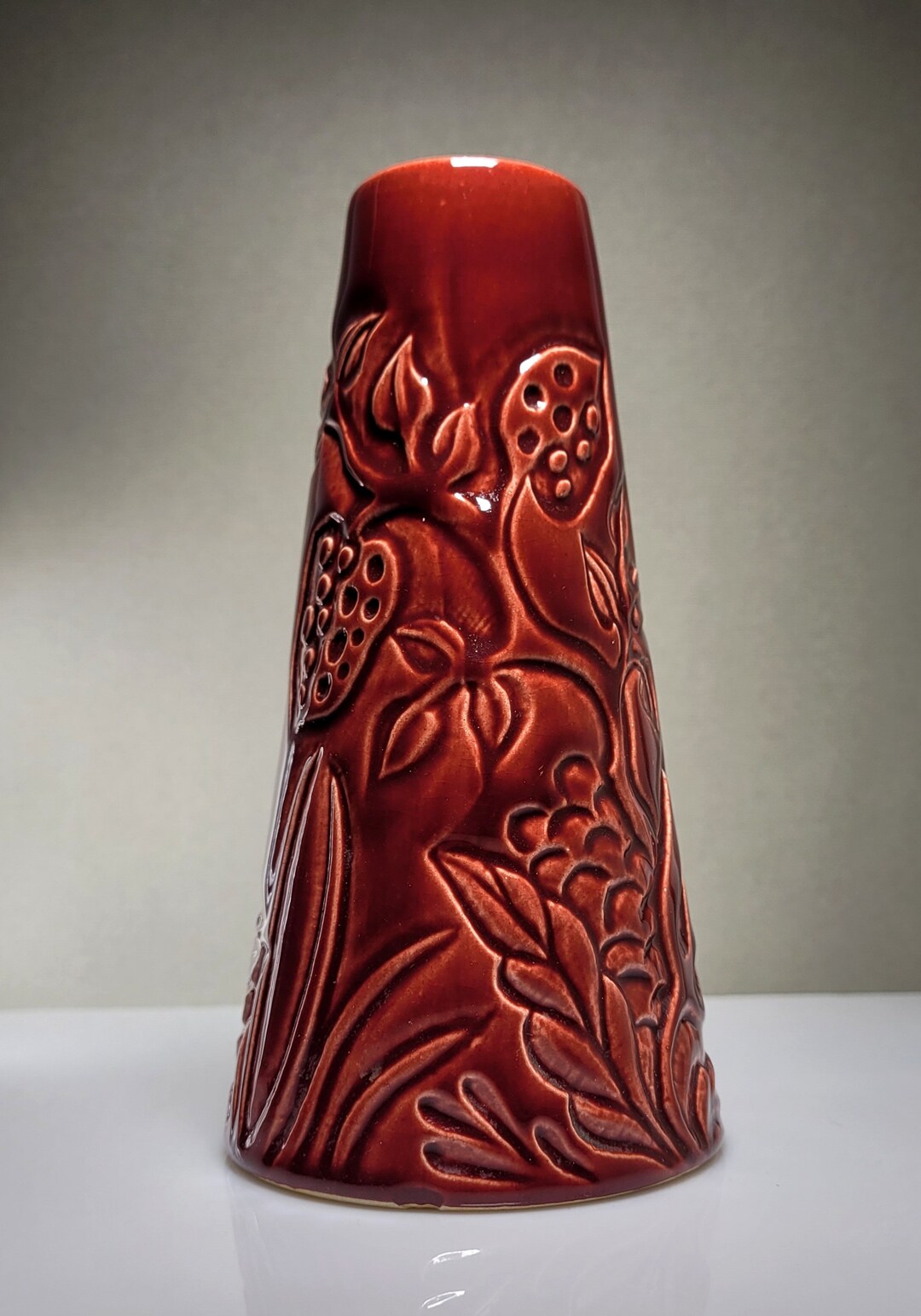 Inge Schiöler for Syco of Sweden Leaf and Floral Relief Art Pottery ...