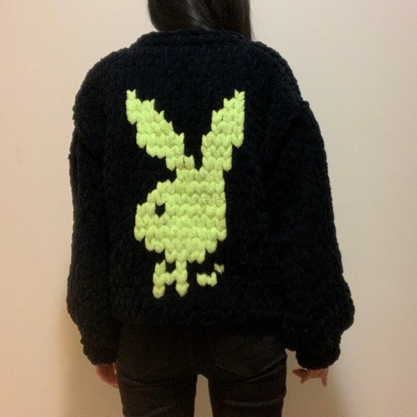 Neon Knit Cardigan - Etsy