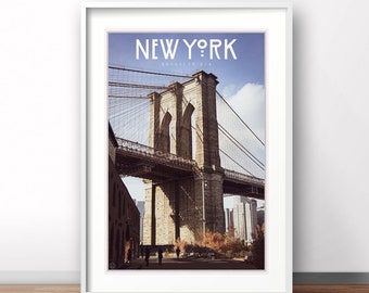 Brooklyn Vintage Poster - Etsy
