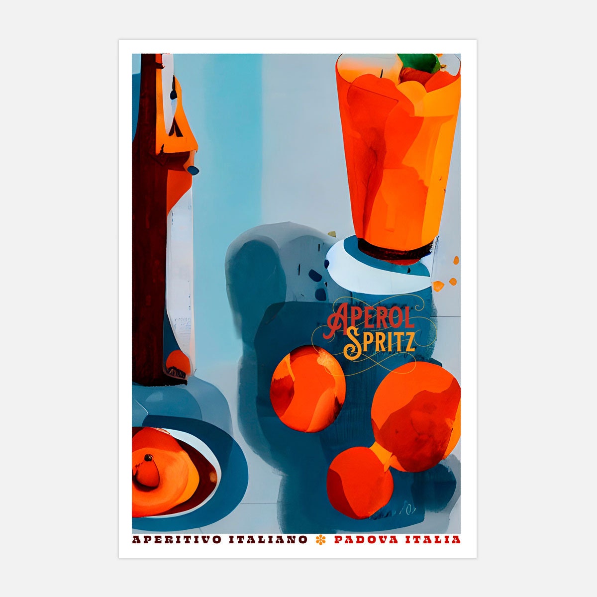Aperol Spritz Poster, Italy Retro Advertising Print, Art Deco Wall ...