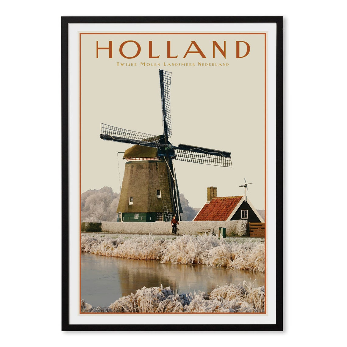 Holland Travel Poster, Netherlands Retro Print, Vintage Dutch Poster - Etsy