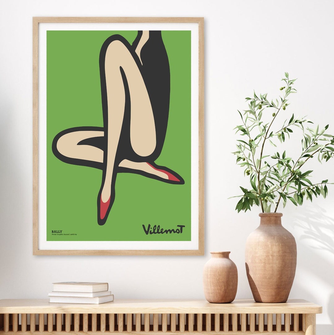 French Posters, Vintage Poster, Green Bally Girl Advertising Poster ...